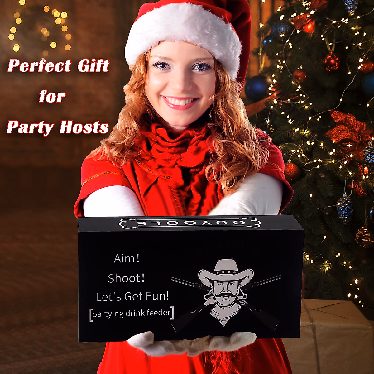 OUYOOLE Shotgun Beer Gun, with 2 Cartridges Alcohol Shot Gun, Chugger as Alcohol/Beer Gift for Party