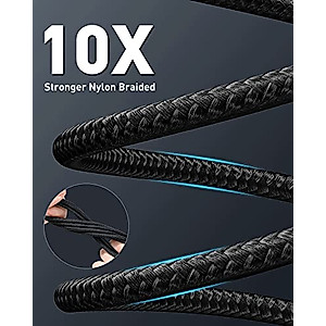 Baseus USB C Cable, [2-Pack 6.6ft+6.6ft] 100W PD 5A QC 4.0 Fast Charging USB C to USB C Cable, Nylon Braided Type C Cable for Samsung S21 S20 Note 20 iPad Pro MacBook Pro Google Pixel etc(Black)