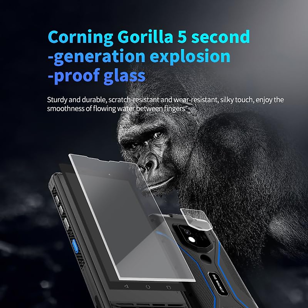 Big Walnut B2 Rugged Smartphone(2023), eSIM Dual 5G 8GB+256GB Rugged Phone Unlocked, 5.5" FHD+ Rugged Cell Phone, Android 12, 64MP Camera, 24MP Night Vision, NFC ATEX Smartphone（DMR）