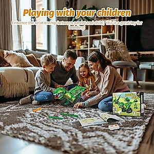 AKWME RC Robot Building Set - 5 in1 T. rex Toy with APP or Remote Control, DIY Engineering Robotics/Mech Dinosaur/Dragon Warrior/Pterosaur/Stegosaurus STEM Birthday Gifts for Kids 6-12 Years Old