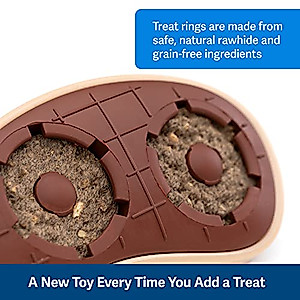 PetSafe Busy Buddy Slab o’ Sirloin Dog Toys – Treat Ring Holding Chew Toy – BPA Free Rubber – Beef Scented – Interactive Pet Puzzle for Boredom or Separation Anxiety – Small to Large Dogs