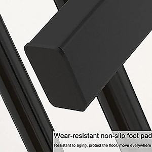 ZBYL Clothes Rack Garment Rack Rail, Metal Double Layer Clothing Closet Rack Hanger Stand with Shelves, Portable Clothing Coat Organizer Rack with Bottom Rack, 110×148cm