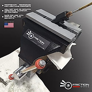 FRICTIONWORKS Vise Jaws - 6" Made in USA Pro Grade Multipurpose Reversible Bench Vise Soft Jaws – N48 Magnets, Reinforced Polyurethane. Shore hardness 60-D for multi-use non-scratch clamping