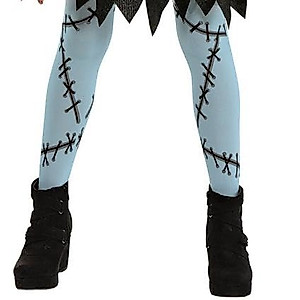 Party City Sally Costume for Girls, The Nightmare Before Christmas - Costume Includes Patchwork Dress, Red Wig, Arm Warmers & Tights - Costumes for Halloween, Birthday Parties & Themed Event