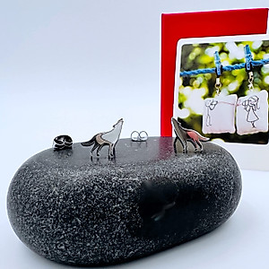 Wolf Earrings for Women - Wolf Jewelry - Wolf Studs Earring - Cute Wolf Stuff (Wolf)
