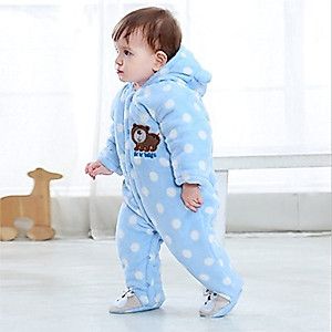 CM C&M WODRO C&M Baby Jumpsuit Outfit Hoody Coat Winter Infant Rompers Toddler Clothing Bodysuit ?Blue