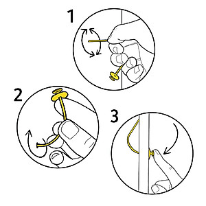 Under the Roof Decorating 100145 Picture Hangers, Small Head, Black, 6 Piece