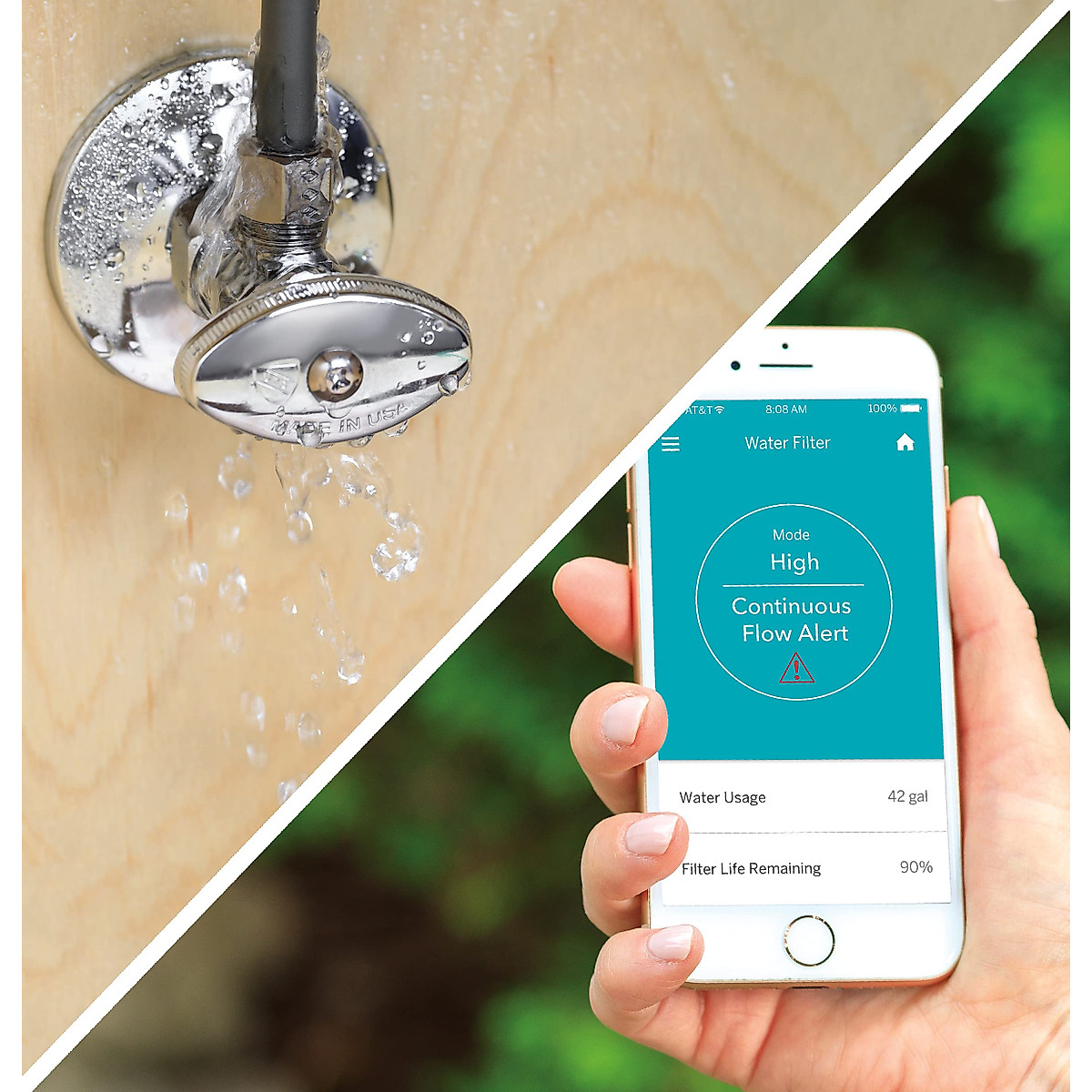 GE Smart Home Water Filter System + Premium Replacement Filter (FTHLM) | Water Filtration System Reduces Lead, Odor & More | WiFi Enabled | Three-Month Filter Life