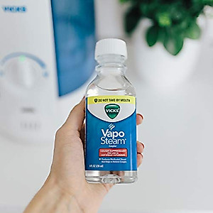 Vicks VapoSteam Medicated Liquid with Camphor, a Cough Suppressant, 8 Oz – VapoSteam Liquid Helps Relieve Coughing, for Use in Vicks Vaporizers and Humidifiers
