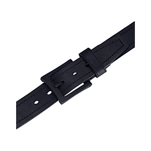 Marino Avenue Men's Belt, Leather Casual Belt, Looks Great with Jeans, Khakis, Dress - With Classic Single Prong Buckle - Solid - Deep Charcoal - 56 (Waist: 54)