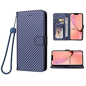 WWAAYSSXA Compatible with iPhone 13 6.1 inch Wallet Case Wrist Strap Lanyard and Leather Flip Card Holder Stand Cell Accessories Phone Cover for iPhone13 5G i i-Phone i13 iPhone13case Women Men Blue
