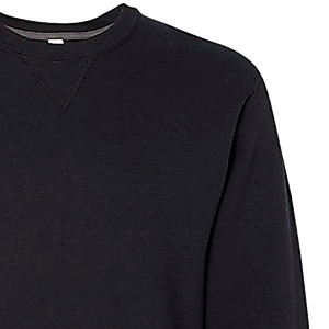 Fruit of the Loom Men's Crew Sweatshirt (2 Pack), Black, Large