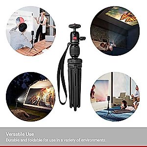 Anker Nebula Capsule Smart Wi-Fi Mini Projector，Red, 100 ANSI Lumen Portable Projector，with Capsule Series Adjustable Tripod Stand