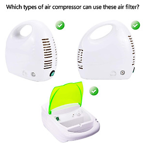 Boao 48 Pieces Nebulizer Filters Replacement Air Filter Sponge for Compressor System Accessories, Round White Sponge Air Filter Replacement for Compressor System Cool Mist Device