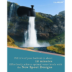 KUZOR 1PC Bathtub Shower Faucets Set, Brass With 304 Stainless Steels 5.5 inches 7 Setting Spray Shower Head, Efficient, Dense Water Flow, Anti-Scald - Bathroom/Shower Room - Matte Black