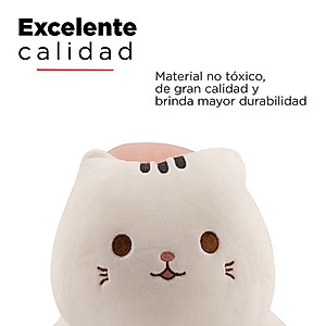 MINISO 14'' Sushi Cat Plush, Kawaii Stuffed Animal, Soft Body Pillow, Kitten Doll, Big Valentine's Day Gift (Salmon)
