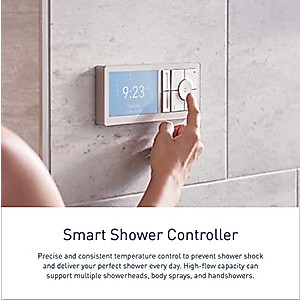 Moen Terra Beige Smart Shower 2-Outlet Digital Shower System Controller for Thermostatic Shower Valve, TS3302TB