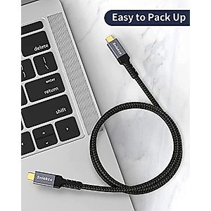 Sniokco USB4 Cable 6.6FT, USB C to USB C Cable 40Gbps with Emarker for Thunderbolt 4/3 USB C 3.2 Gen2*2 PD3.1 240W 100W Data Sync Charger Video Audio for Monitor Display PC Laptops iPhone16 15 MacBook