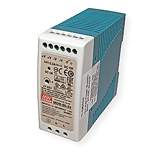 TRENDnet 60 W Single Output Industrial DIN-Rail Power Supply, Universal AC Input, Extreme -20 to 70 °C (-4 to 158 °F) Operating Temp., Ti-M60204, Blue
