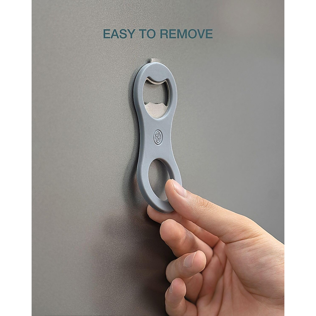 8SOM 2 in 1 Magnetic Beer Bottle Opener for Refrigerator and RV with Cap Catcher, Soft Touch Silicone Surface Protect Fridge, Pop Can Soda Can Opener for Long Nails, Ideal Gift