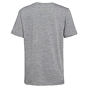 adidas boys Short Sleeve Aeroready® Bos Toss Tee T Shirt, Charcoal Grey Heather, Large US