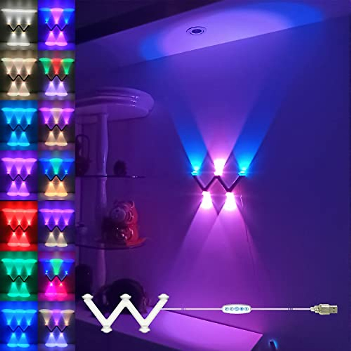 RGB Wall Light – 17 Color Modes for Mood & Decor