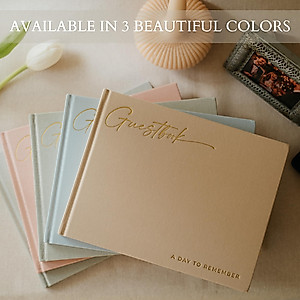 ZICOTO Beautiful Wedding Guest Book for Your Wedding Reception - Simply Elegant Guestbook to Sign in and Add Polaroid Photos - The Perfect Wedding Or Baby Shower Guest Book for The Special Day