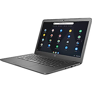 HP Chromebook 14 Inch Touchscreen Laptop, Intel Celeron N3350 up to 2.4 GHz, 4GB RAM, 32GB eMMC, WiFi, Webcam, USB Type C, Chrome OS + TiTac Accessory (Zoom or Google Classroom Compatible)