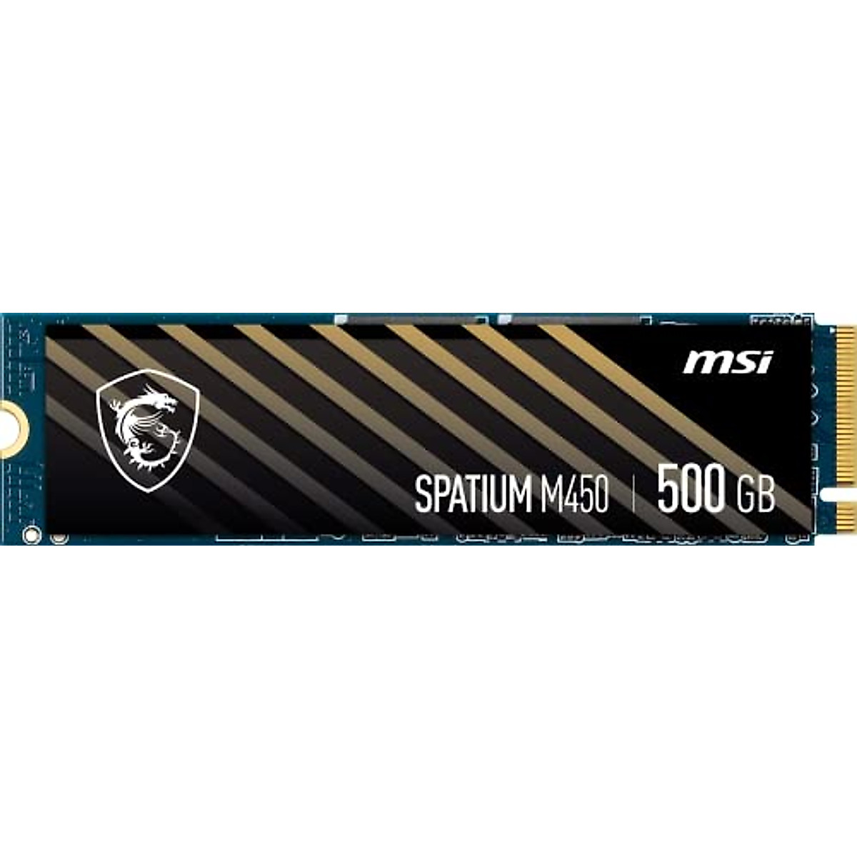MSI SPATIUM M450 PCIe 4.0 NVMe M.2 500GB Internal Gaming SSD up to 3600MB/s 3D NAND Up to 600 TBW