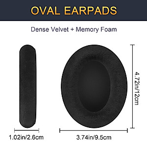 Gvoears HD598 Ear Pads Cushions for Sennheiser HD598 HD598 Cs HD598SE HD 598 SR HD518 HD558 HD595 HD599 HD569 HD579 HD560s Headphones Earpads,Headset Ear Cushions Earmuffs Comfort Black Dense Velvet