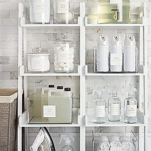 Talented Kitchen 144 Minimalistic Laundry Room Labels for Glass Jars, Preprinted Linen Closet Stickers for Containers, Bathroom Organization, Cleaning Supplies (Gold)