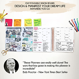 Manifestation Planner - Undated Deluxe Weekly & Monthly Life Planner to Achieve Your Goals, A 12 Month Journey to Increase Productivity, Organizer & Gratitude Journal & Stickers - B5 (10.1"x7.2")