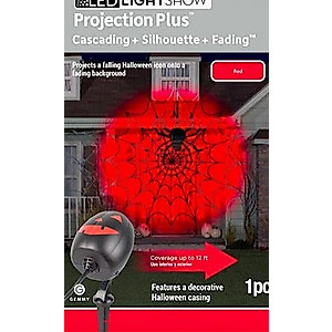 LEDLightShow Gemmy Spider Web Constant Red Electrical Outlet Halloween Indoor Outdoor Light Show Projector