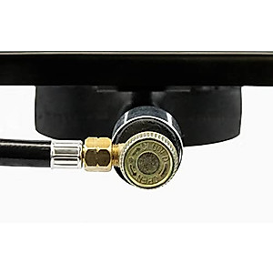 Flame King Heavy Duty 100,000 BTU, 0-20 PSI, Turkey Fryer Single Propane Burner Bayou Cooker, Outdoor Stove for Home Brewing, Maple Syrup Prep, Cajun Cooking