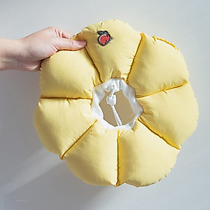 Cat Recovery Collar Soft Cute Waterproof Elizabethan Collar for Cats Cone Collar Protective Recovery kitten Collar for After Surgery to Prevent from Biting Scratching(ELC07-yellow-s)