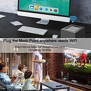Whole Home Mesh WiFi System 1200Mbps Dual Band - Up to 3000 Sq.ft Coverage, Mesh Router for Wireless Internet, WiFi Router/Extender Replacement - 2 Pack