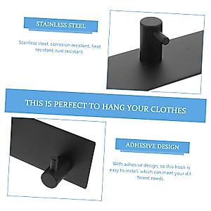 STOBAZA 3pcs Coat Hook Heavy Duty Wall Hook Metal Hook Stainless Steel Hooks Wall Clothes Mounted entryway hat Hook Wall Towel Hanger Door Hooks for Hanging No Punching Coat Rack