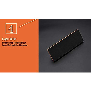 Edward Tools Hand Sander with Sandpaper Clamp - For Drywall, Wood, Floor - 9 1/4” by 3 1/4” - Ergo Contour Handle - For Use with standard 11 1/4” sandpaper