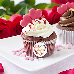 Acetiamin Happy Valentine's Day Sticker Roll, 500 PCS Heart-Shaped Label Stickers for Adults, 1.5 “ Gift Tag Stickers for Goodie Bags, Gift Favors Box, Envelope Seal, Cards, Party Supplies