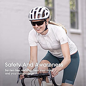 MARLALL Bone Conduction Headphone, Bluetoth Open-Ear/Air Bone Earphones/Earbuds with Mic, Wireless Sport Headphone for Workout, Running, Cycling, Hiking, Gym, Climbing, Driving (Black)