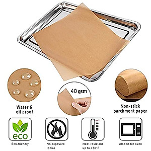 Comfylife 120 x Parchment Paper Sheets - No Curl, No Tear, No Burn Baking Paper (16 x 12 inch) – Precut Parchment Paper For Baking – No Chemical Unbleached Parchment Paper – Cookie Paper Baking Sheets