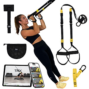 TRX GO Suspension Trainer System, Full-Body Workout for All Levels & Goals, Lightweight & Portable, Fast, Fun & Effective Workouts, Home Gym Equipment or for Outdoor Workouts, Grey