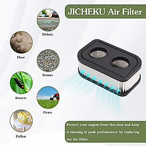 JICHEKU 593260 Air Filter 798452 334404 for 4247 5432 5432k 09P00 09P702 550E 500EX 550EX 625 575EX Troy-Bilt TB110, 247372370 Craftsman Lawn Mower Air Filter Series Engine (5 PCS)
