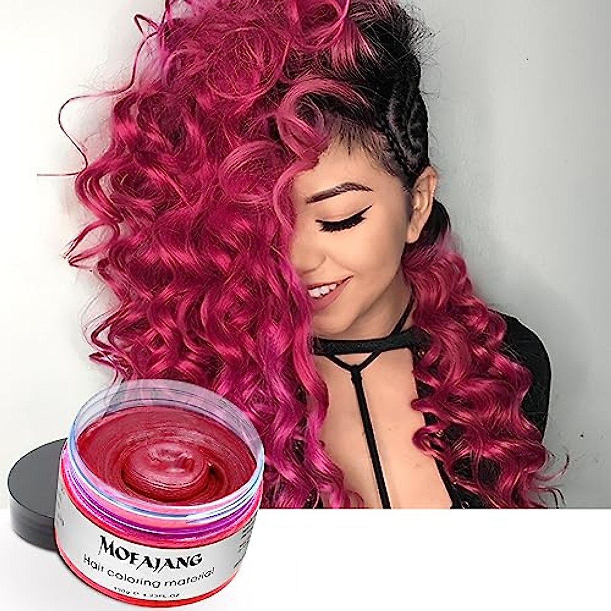 Red Hair Wax Color, SOVONCARE Temporary Dye Wax Natural Hairstyle Cream Hair Pomades for Women & Men Party Cosplay Halloween Date 4.23 oz (Red)