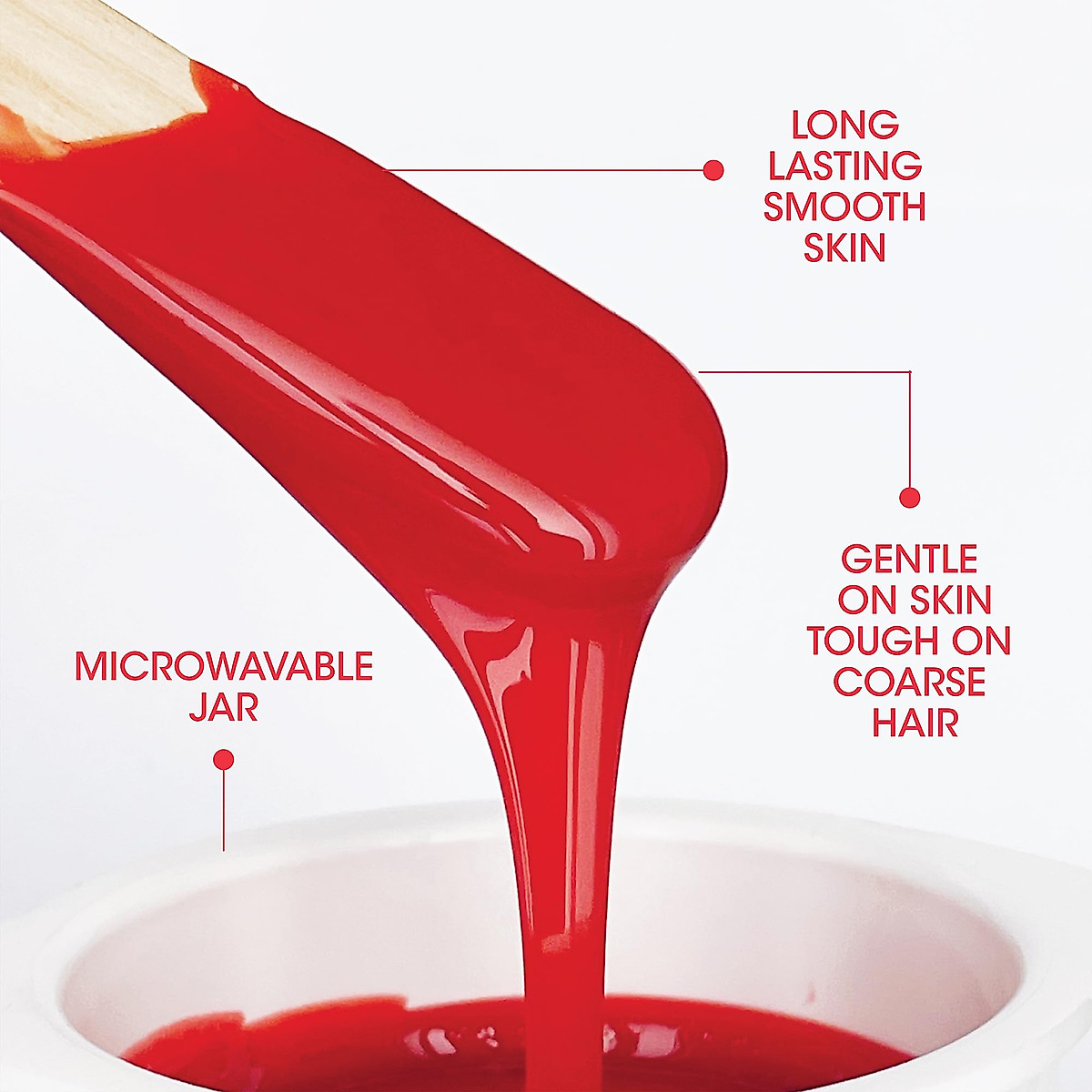 Nad's Brazilan & Bikini Wax Kit, Hair Removal For Women, Body Wax Specifically For Coarse Hair, At Home Waxing Kit With Hard Wax + Calming Oil Wipes + Wooden Spatula