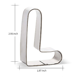 Alphabet Sandwich Cookie Cutters Set, FUBARBAR 26pcs 3'' Large Christmas Stainless Steel Letters Cookie Cutters Decorating Tool DIY Biscuit Mold for Fondant Biscuit, Cake, Fruit, Vegetable