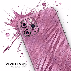 Design Skinz Glamorous Pink Toned Zebra - DesignSkinz Protective Vinyl Decal Wrap Skin Cover Compatible with The Apple iPhone SE (2020) (Full-Body, Screen Trim & Back Glass Skin)