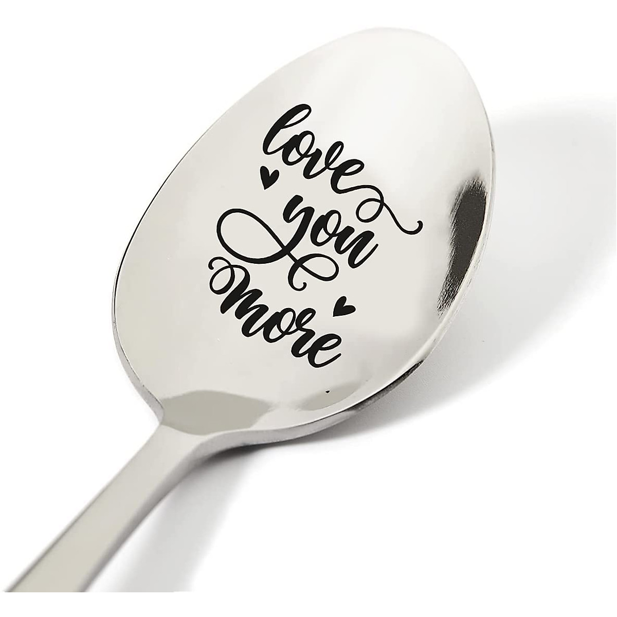 Love You more Valentines Day Gift love you most Engraved Spoon Gift for Boyfriend Girlfriend | Christmas Birthday Gift for Men Women | Engagement Gift for Bride