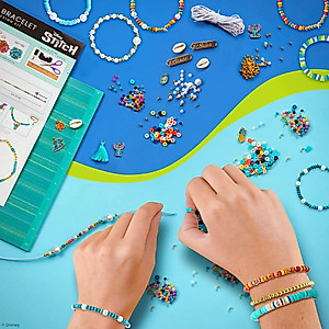 Fashion Angels Disney Stitch DIY Bracelet Making Kit, Includes 1,000+ Shell Beads, Tassels, & More, Lilo & Stitch Collectable Jewelry for Kids, Teen Girls & Boys