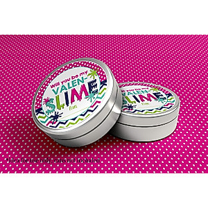 Slime Time Valentine Party Favor Sticker Labels, 40 2" Party Circle Stickers by AmandaCreation, Great for Classroom Valentines, Envelope Seals, Gifts & Treats